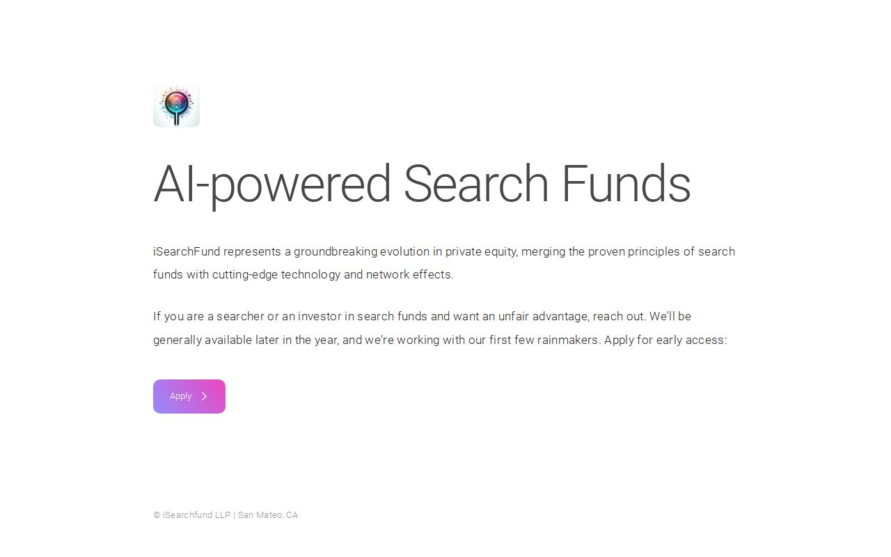 Search Funds for the AI-powered Internet